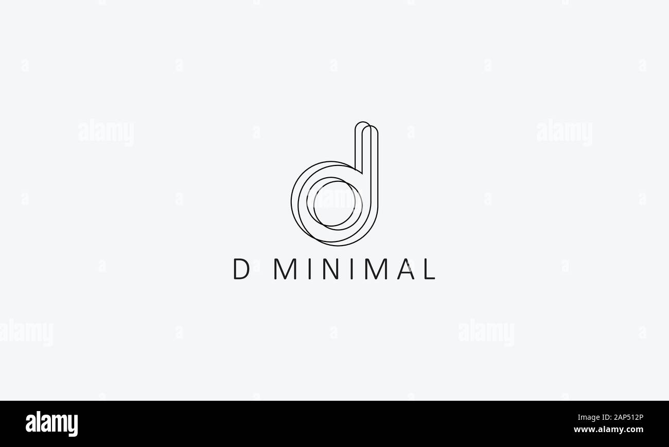 d minimal logo design,letter dlogo,minimalist letter d logotype Stock ...