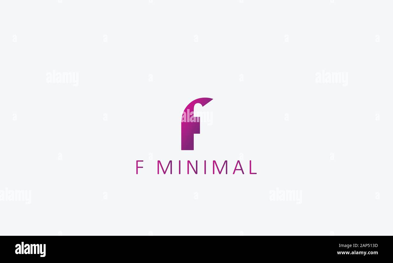 f minimal logo design,letter f logo,minimalist letter f logotype Stock ...
