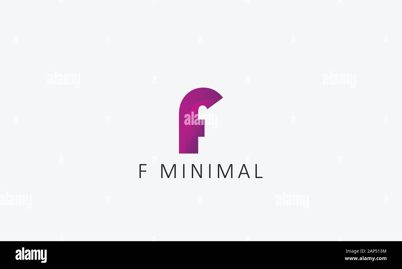 f minimal logo design,letter f logo,minimalist letter f logotype Stock ...