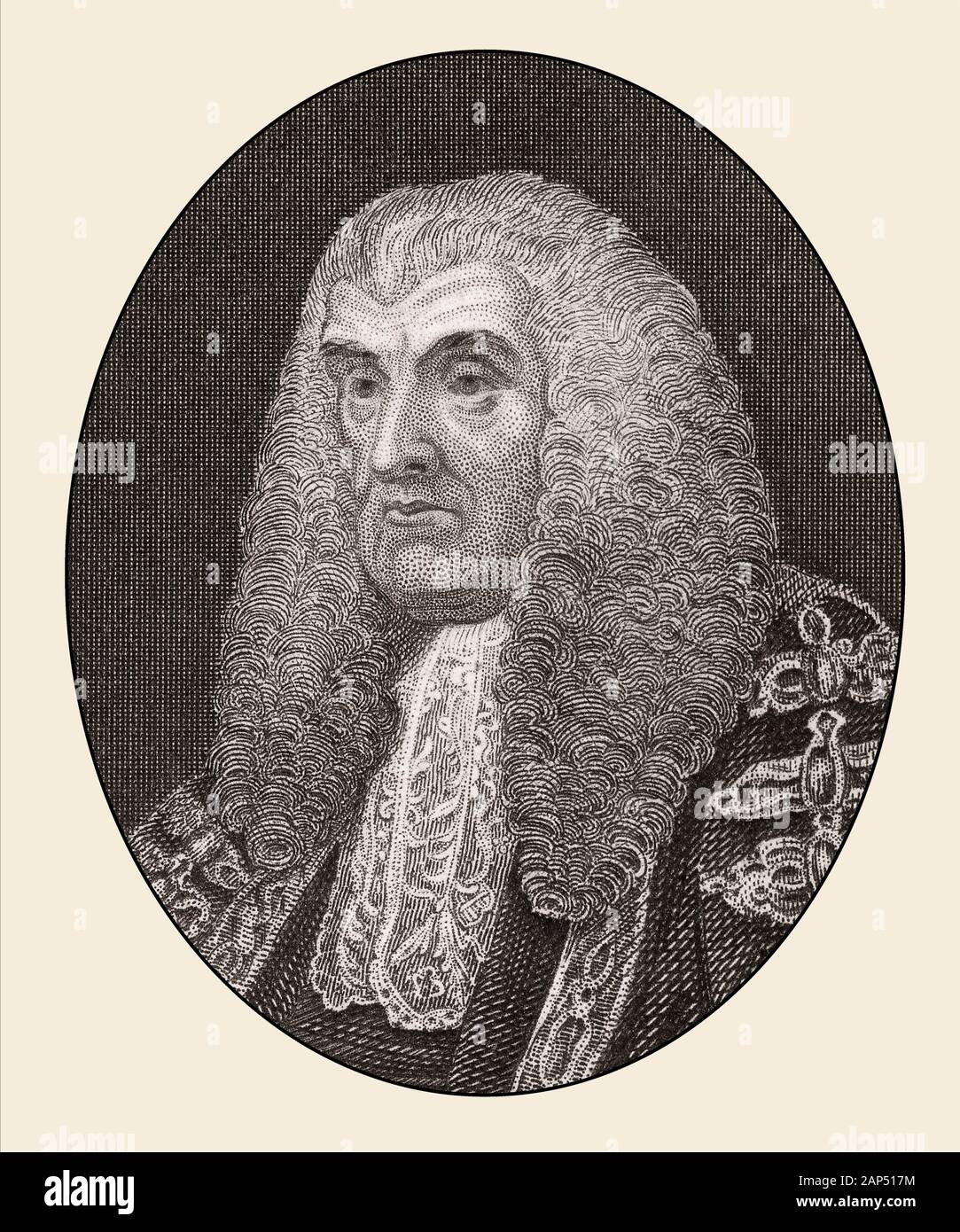 Judges wig 18th century hi-res stock photography and images - Alamy