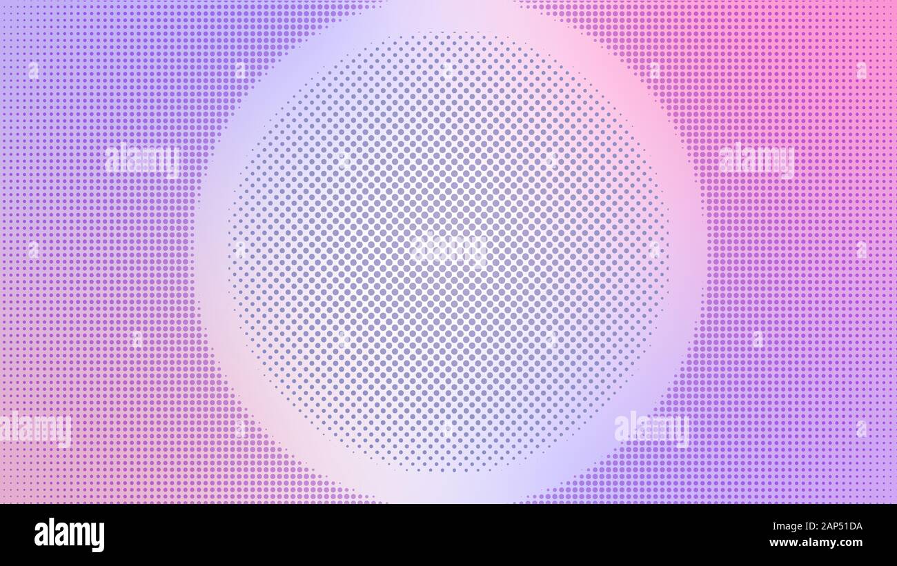 Halftone Background Design Template with Big Ellipse Shape Element, Pop Art, Colorful Abstract ...