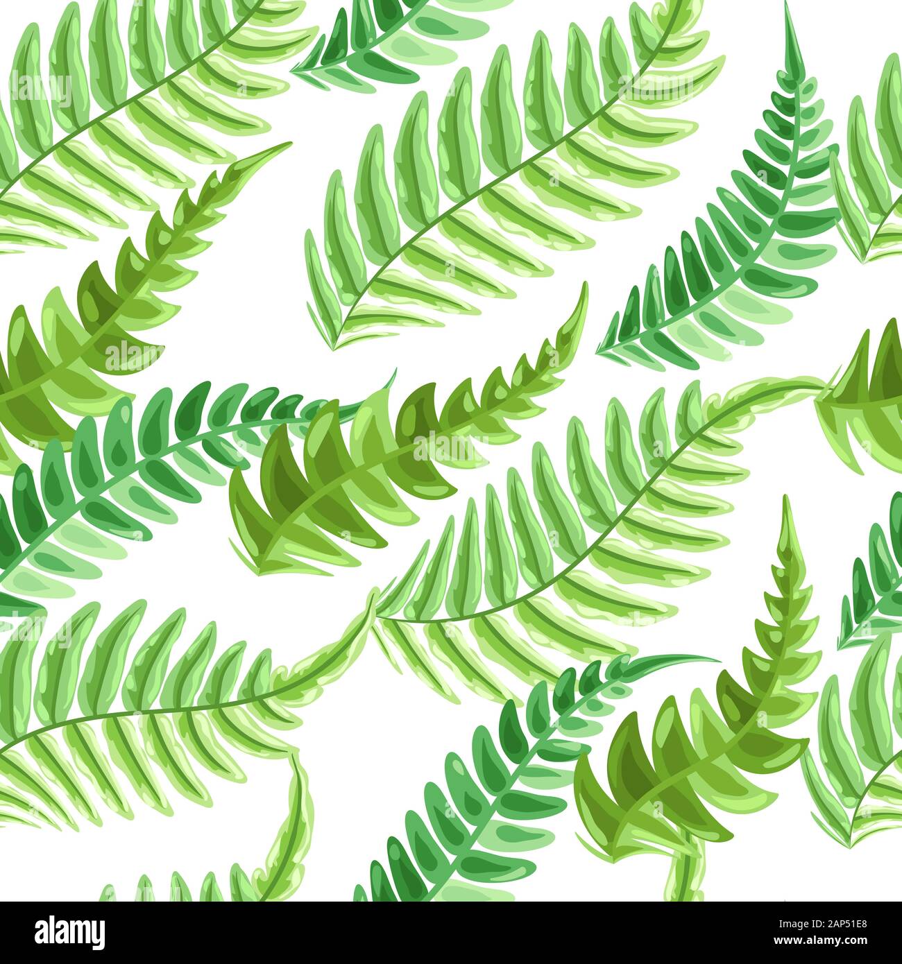 Seamless pattern fern leaves Stock Vector Images - Alamy