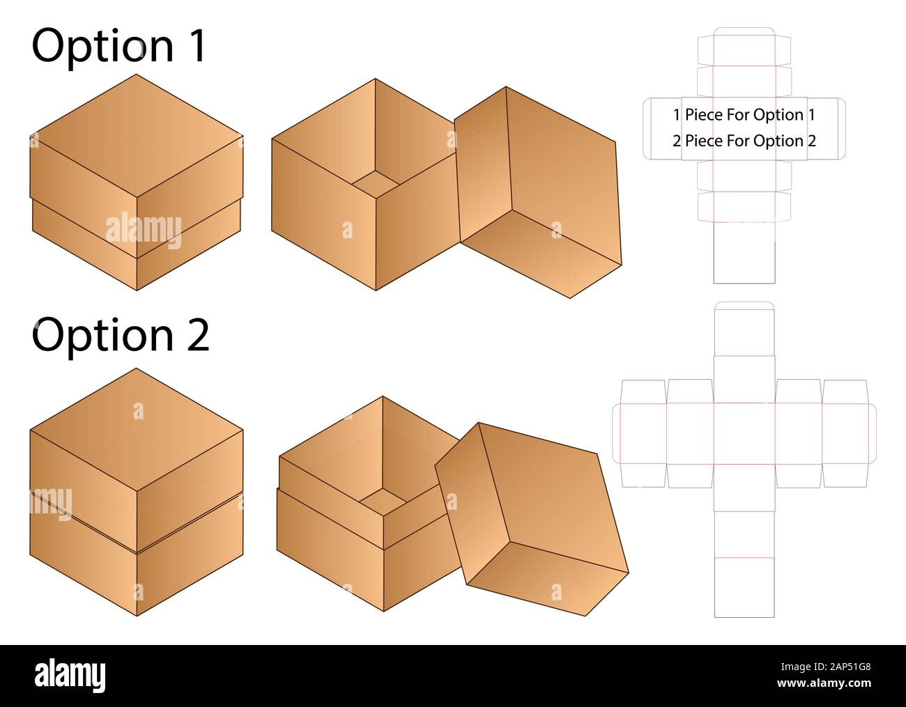 Box packaging die cut template design. 3d mock-up Stock Vector Image ...
