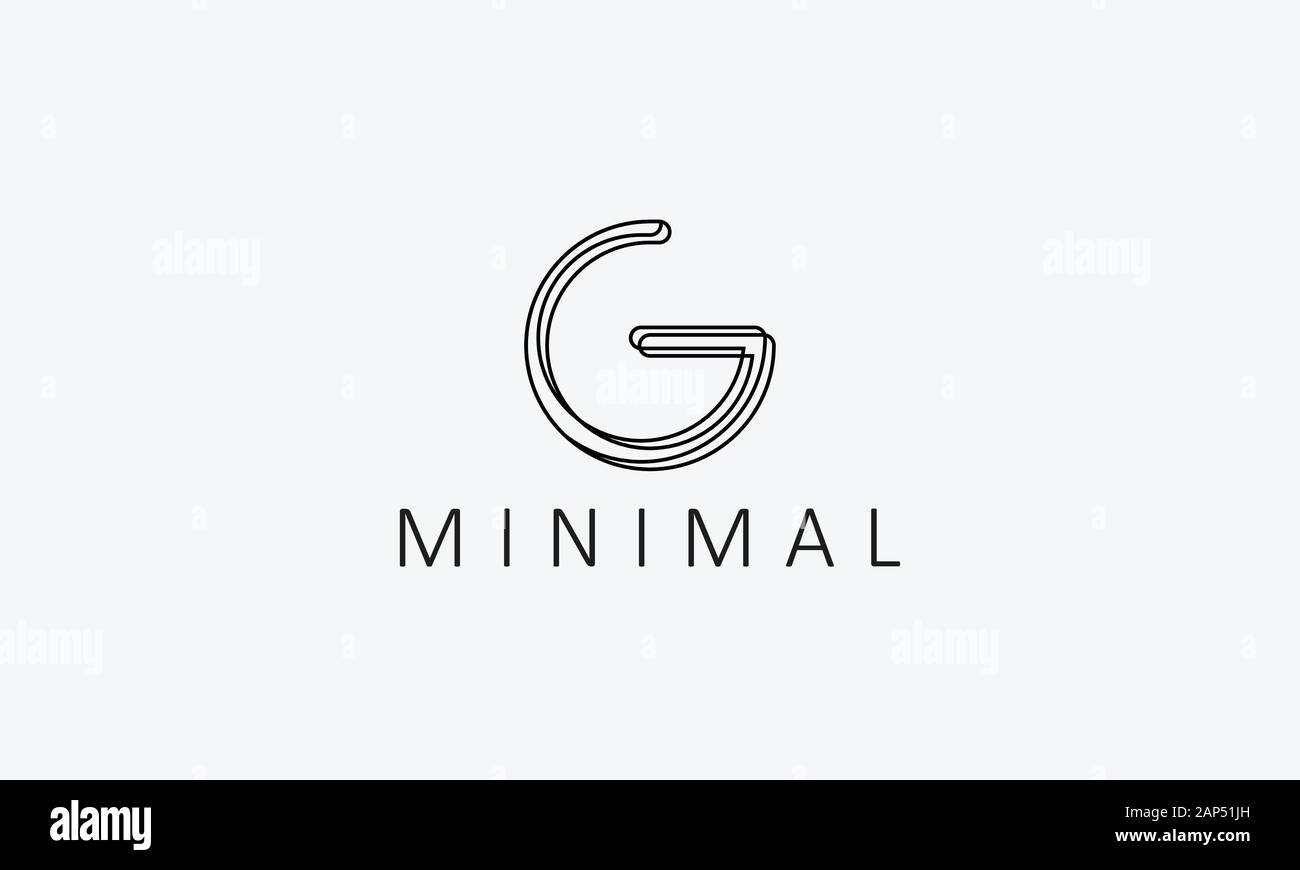 g minimal logo design,letter g logo,minimalist letter g logotype Stock ...