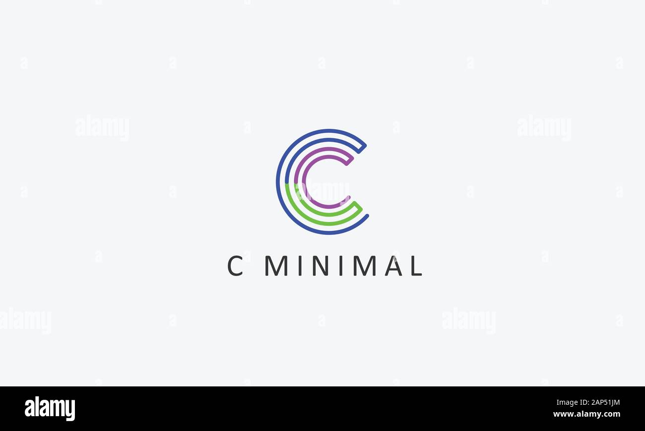 c minimal logo design,letter c logo,minimalist letter c logotype Stock ...