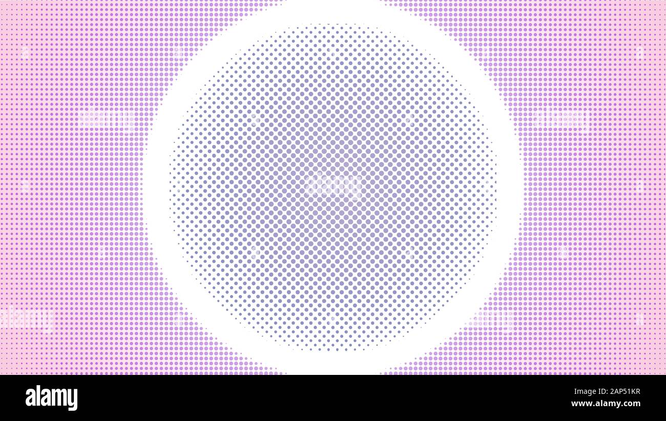 Halftone Background Design Template with Big Ellipse Shape Element, Pop Art, Colorful Abstract ...