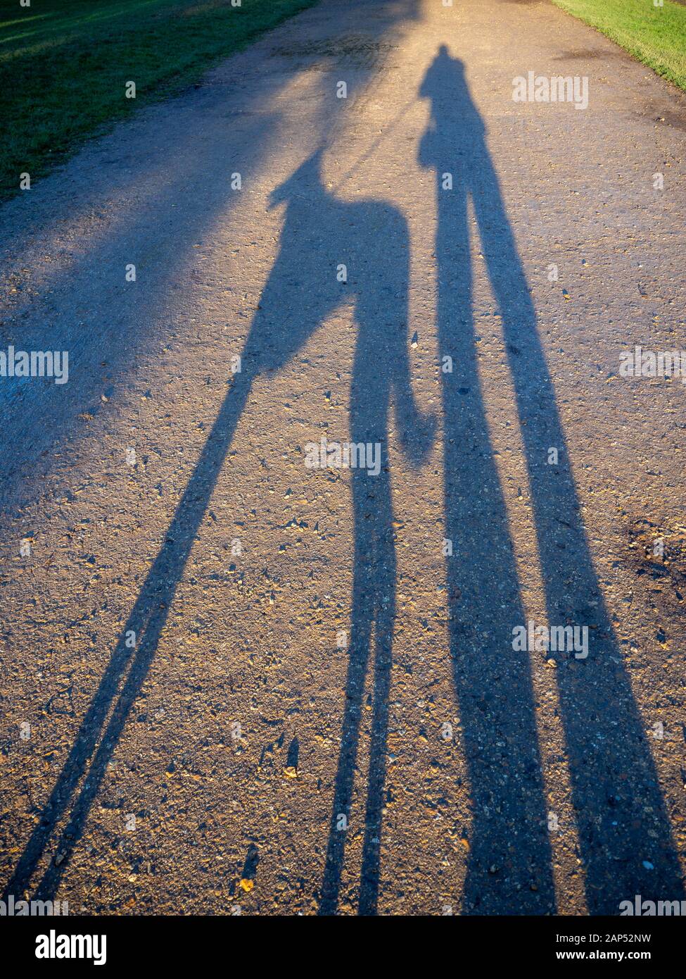 Mans shadow walking on outside hi-res stock photography and images - Alamy