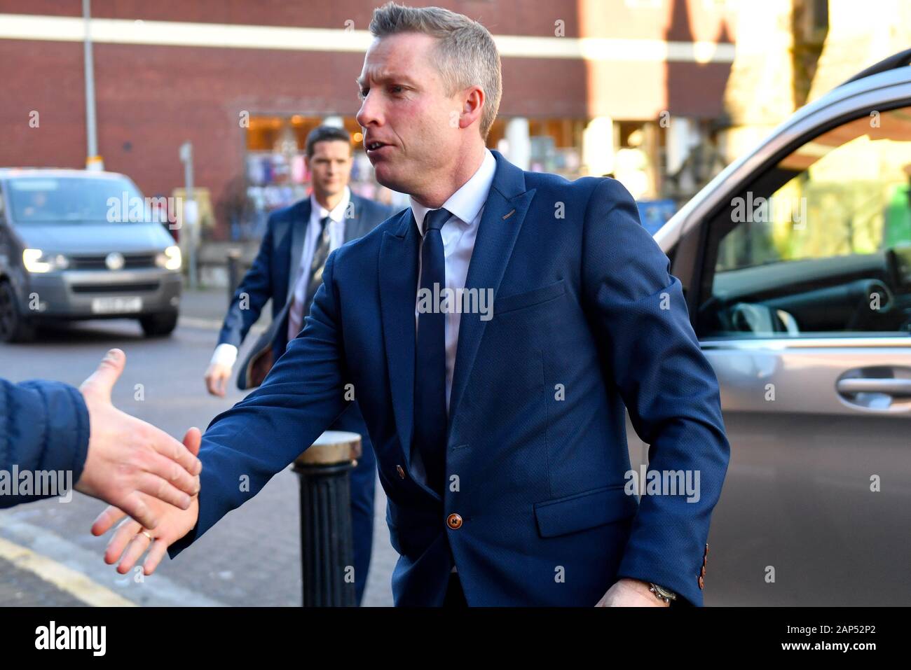 Cardiff City manager Neil Harris arrives at St David's Cathedral ...
