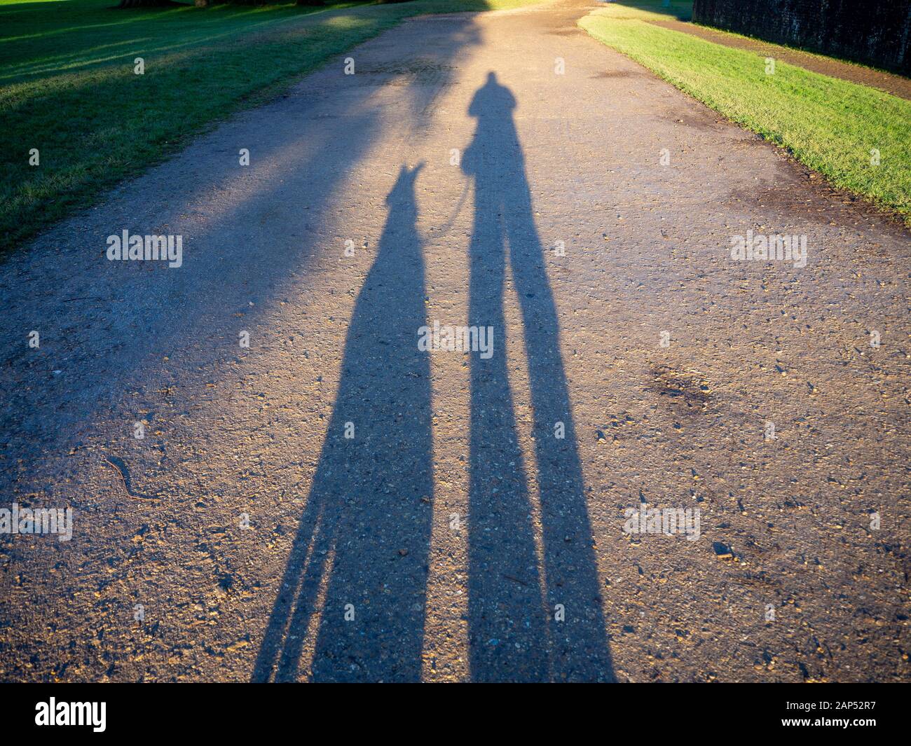Man Walking Two Shadows High Resolution Stock Photography and Images ...
