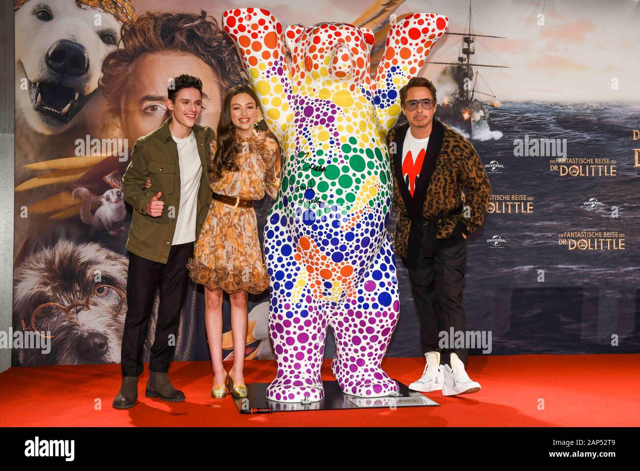 Harry Collett, Carmel Laniado, Robert Downey Jr. at the Press ...