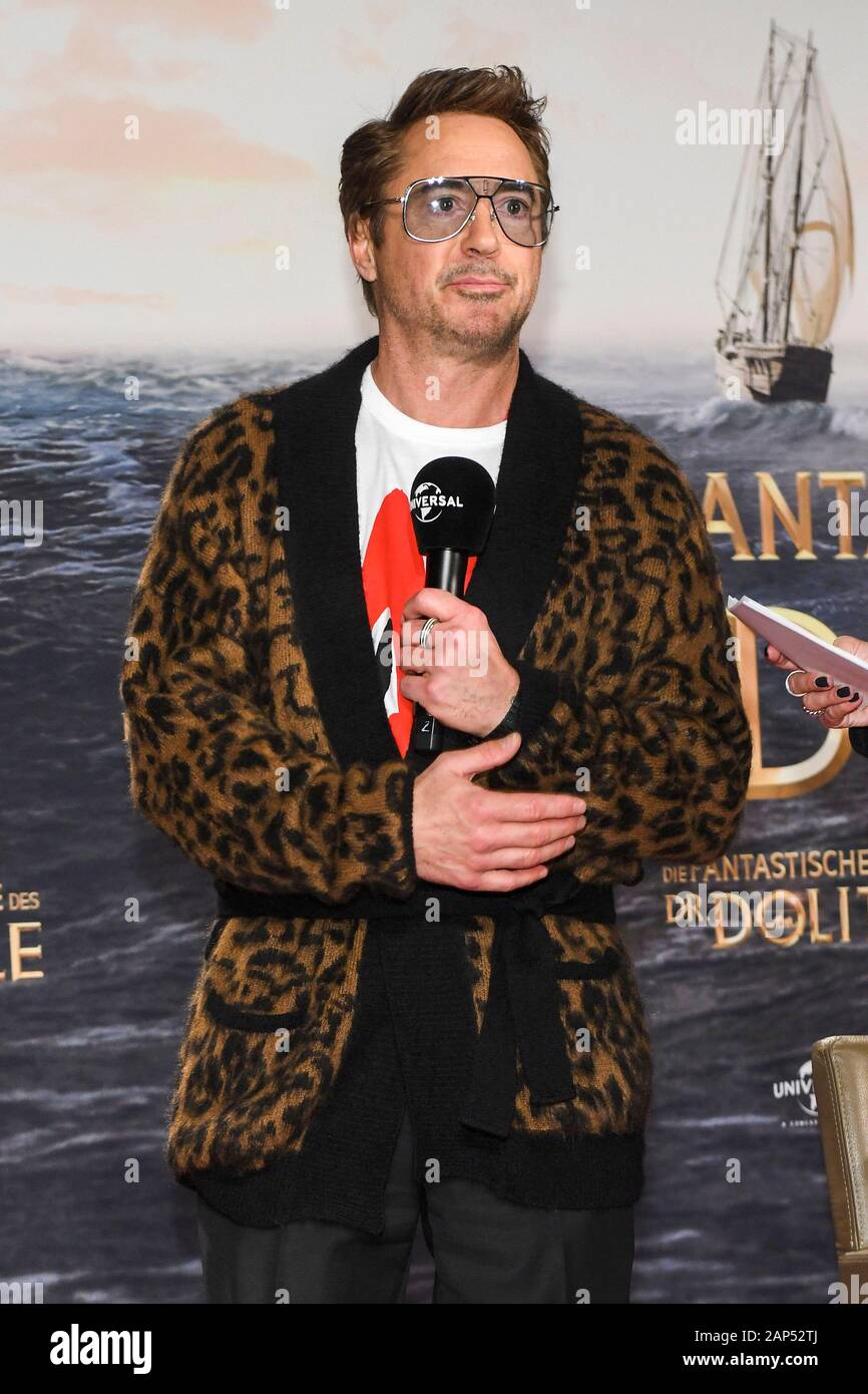 Robert Downey Jr. at the Press Conference for Dolittle and unveiling of ...
