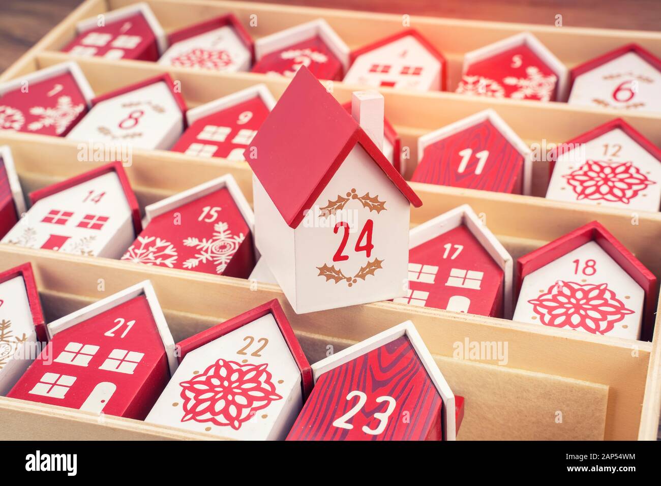 handmade wooden perpetual calendar in a form of a house Stock Photo - Alamy