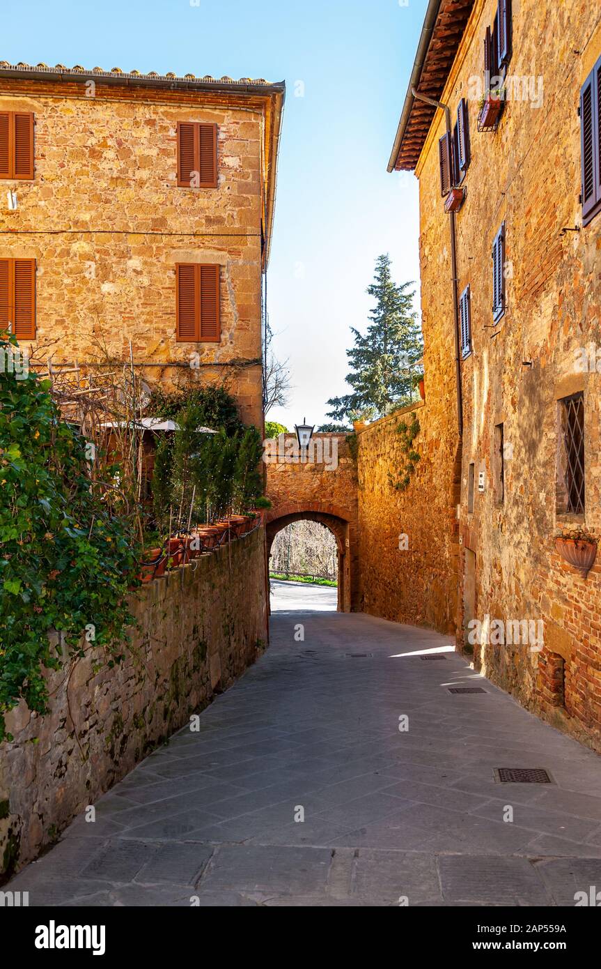 Pienza, Tuscany, Italy. UNESCO heritage village, called ideal city in ...