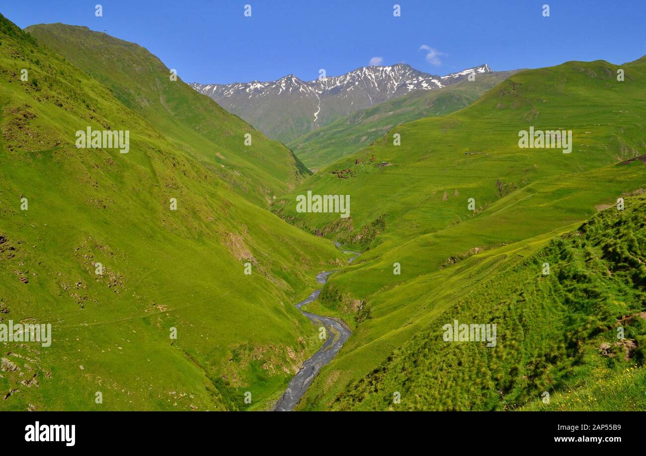 Trek from Omalo to Shatili through Atsunta Pass, Georgia. Beautiful ...