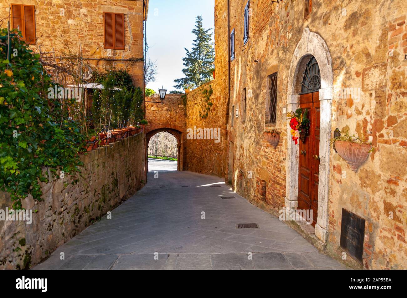 Pienza, Tuscany, Italy. UNESCO heritage village, called ideal city in ...