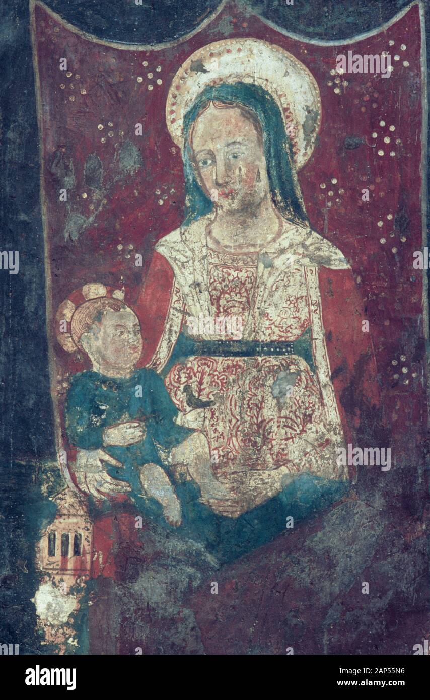 duomo di san moderanno, fresco, 15th century, berceto Stock Photo - Alamy