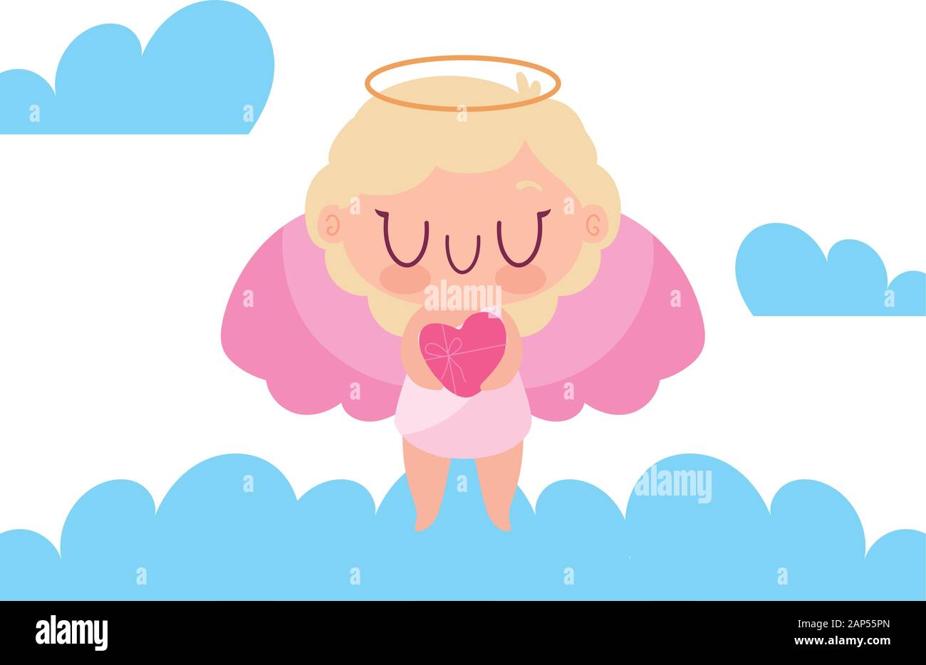 Girl cupid cartoon design of love passion romantic valentines day ...