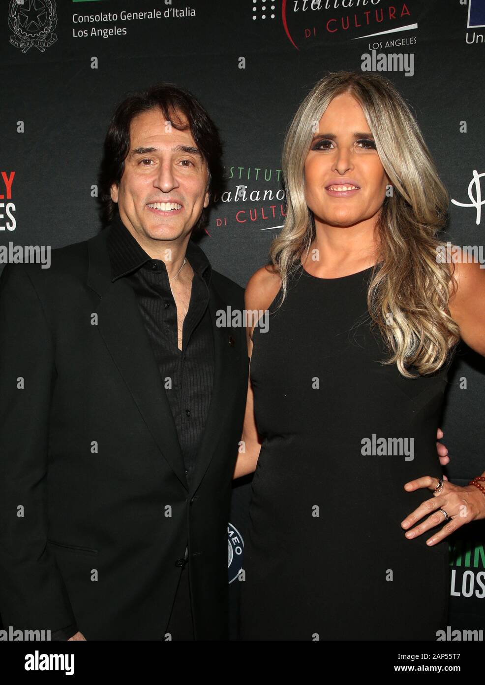 LOS ANGELES, CA - JANUARY 20: Vincent Spano, Tiziana Rocca, at the 2020 ...