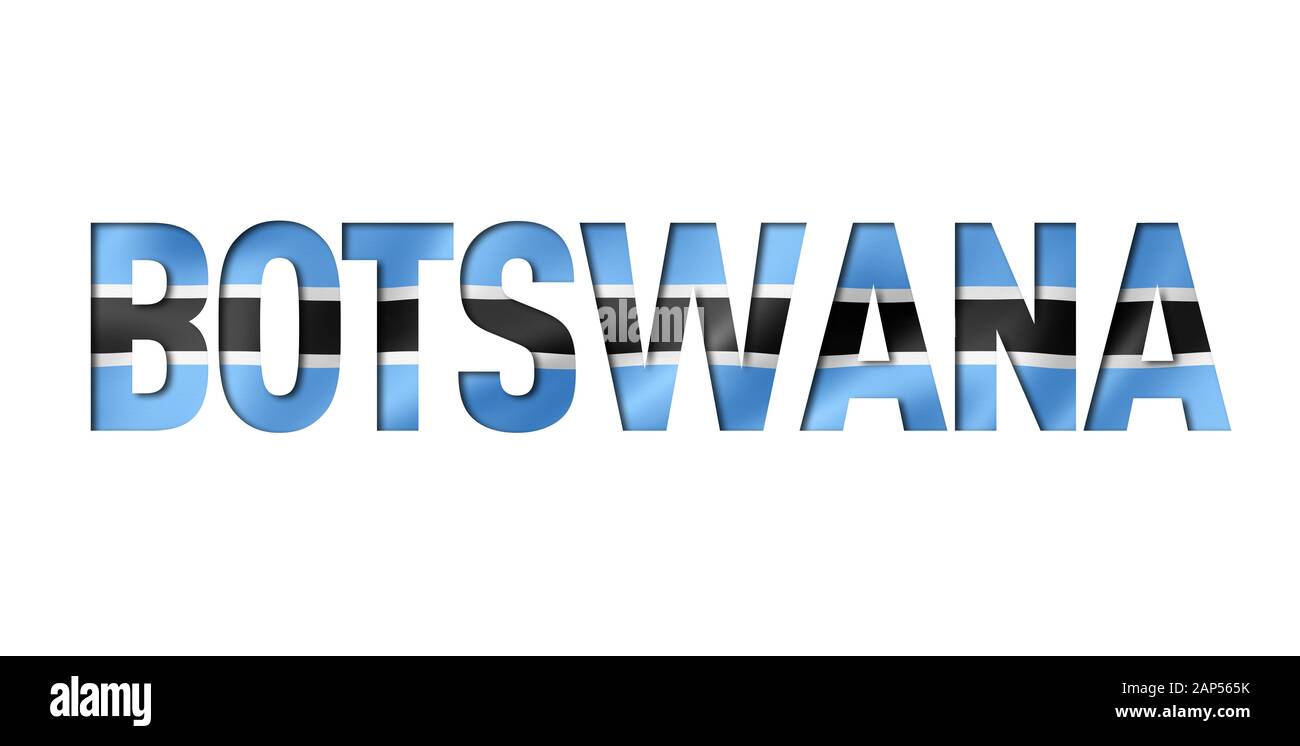 botswana flag text font. nation symbol background Stock Photo - Alamy