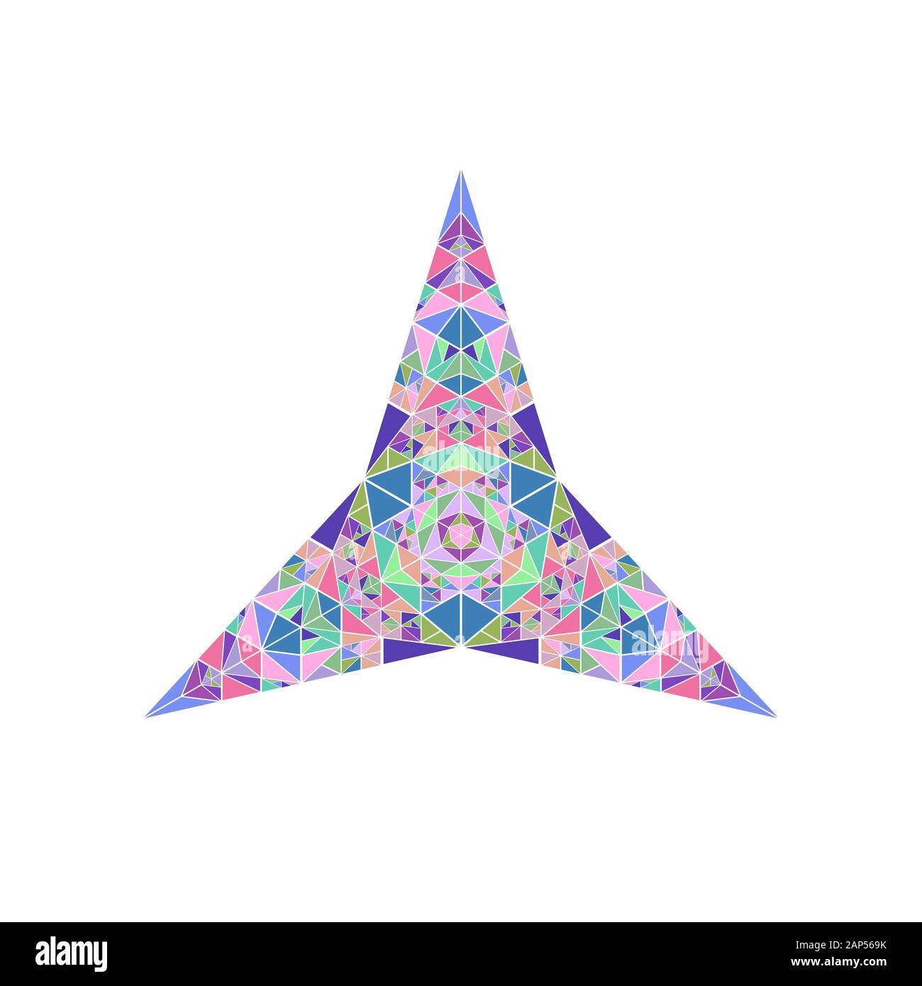 Colorful geometrical isolated tiled mosaic ornament star symbol ...