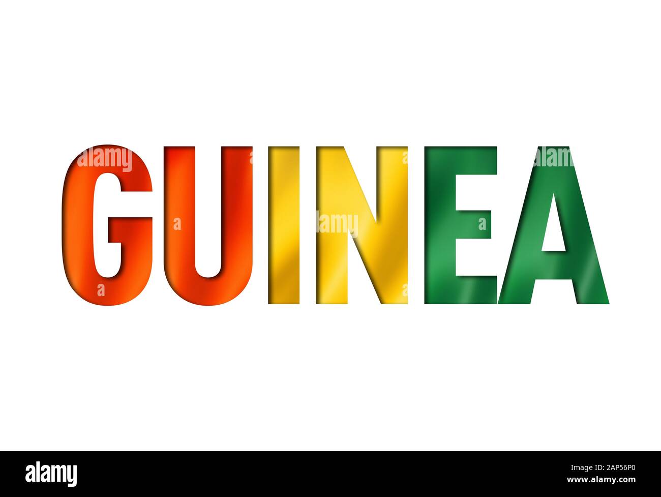 guinean flag text font. guinea symbol background Stock Photo - Alamy