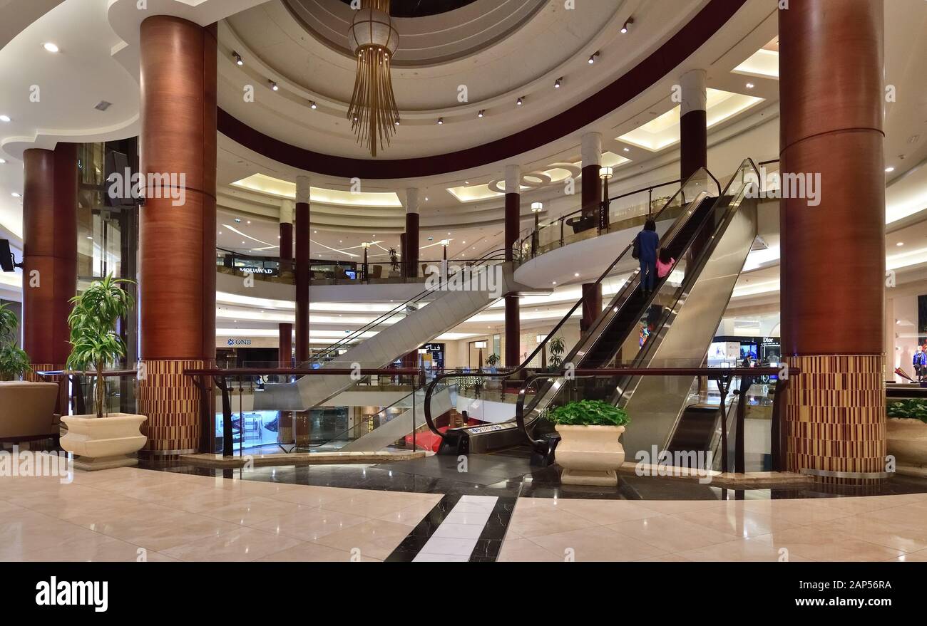 Doha, Qatar - Nov 21. 2019. Interior Lagoon Mall - shopping center ...