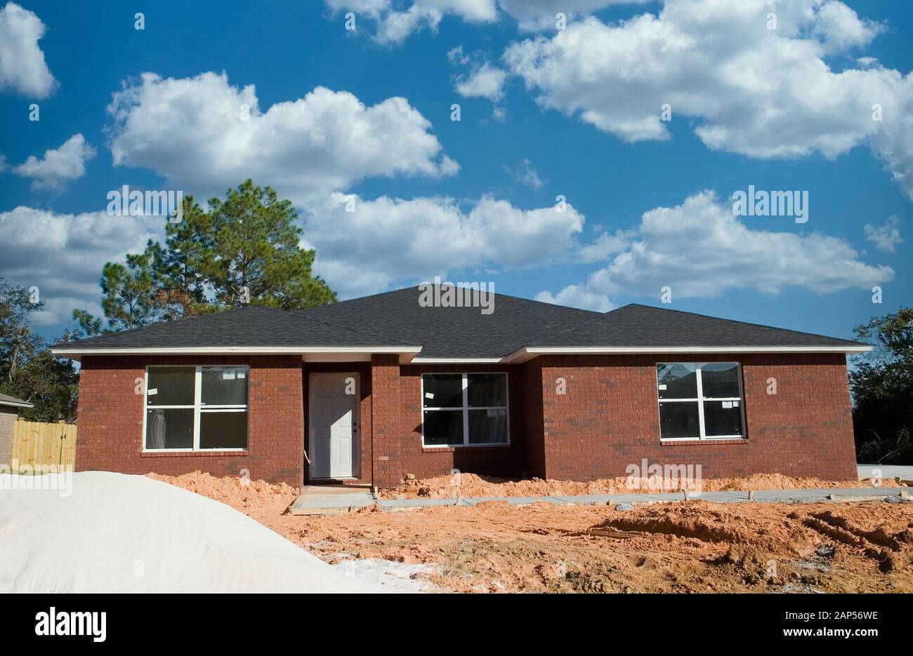 New Brick Ranch Construction Stock Photo - Alamy