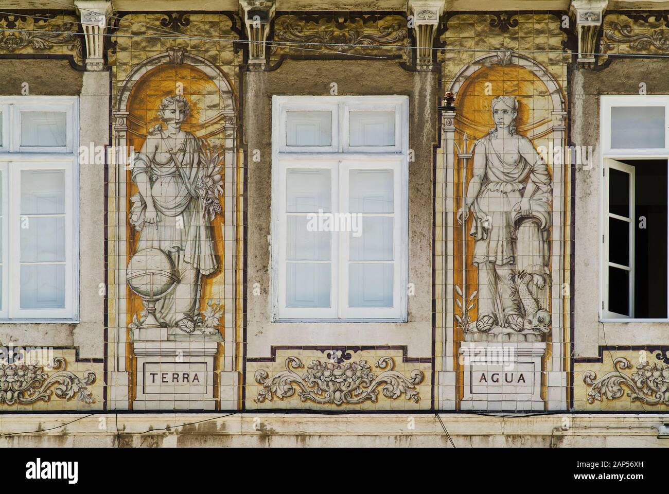 masonic symbol and allegoric tiles representing water and earth in ...