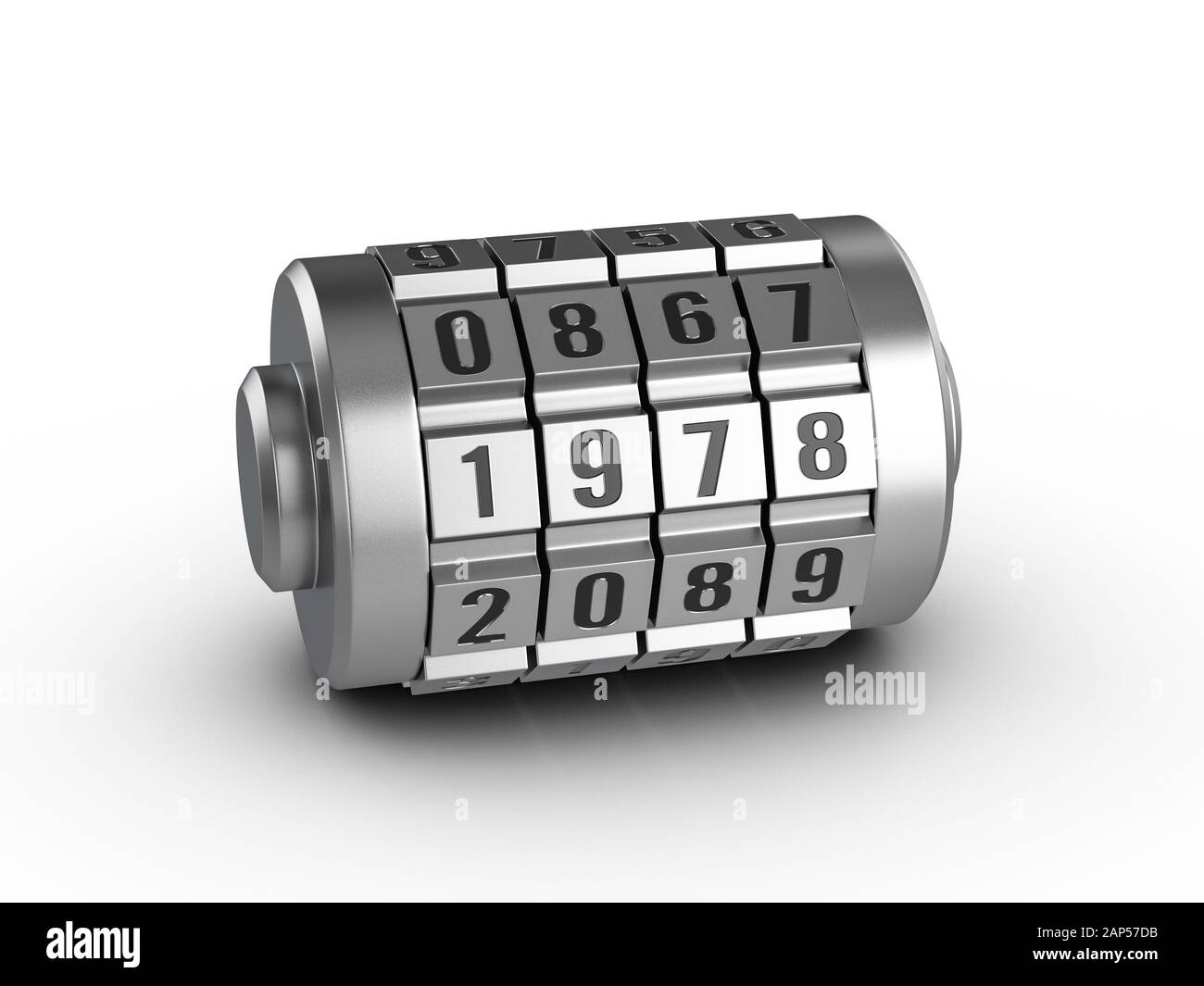 Combination lock on a white background. 3d illustration Stock Photo - Alamy