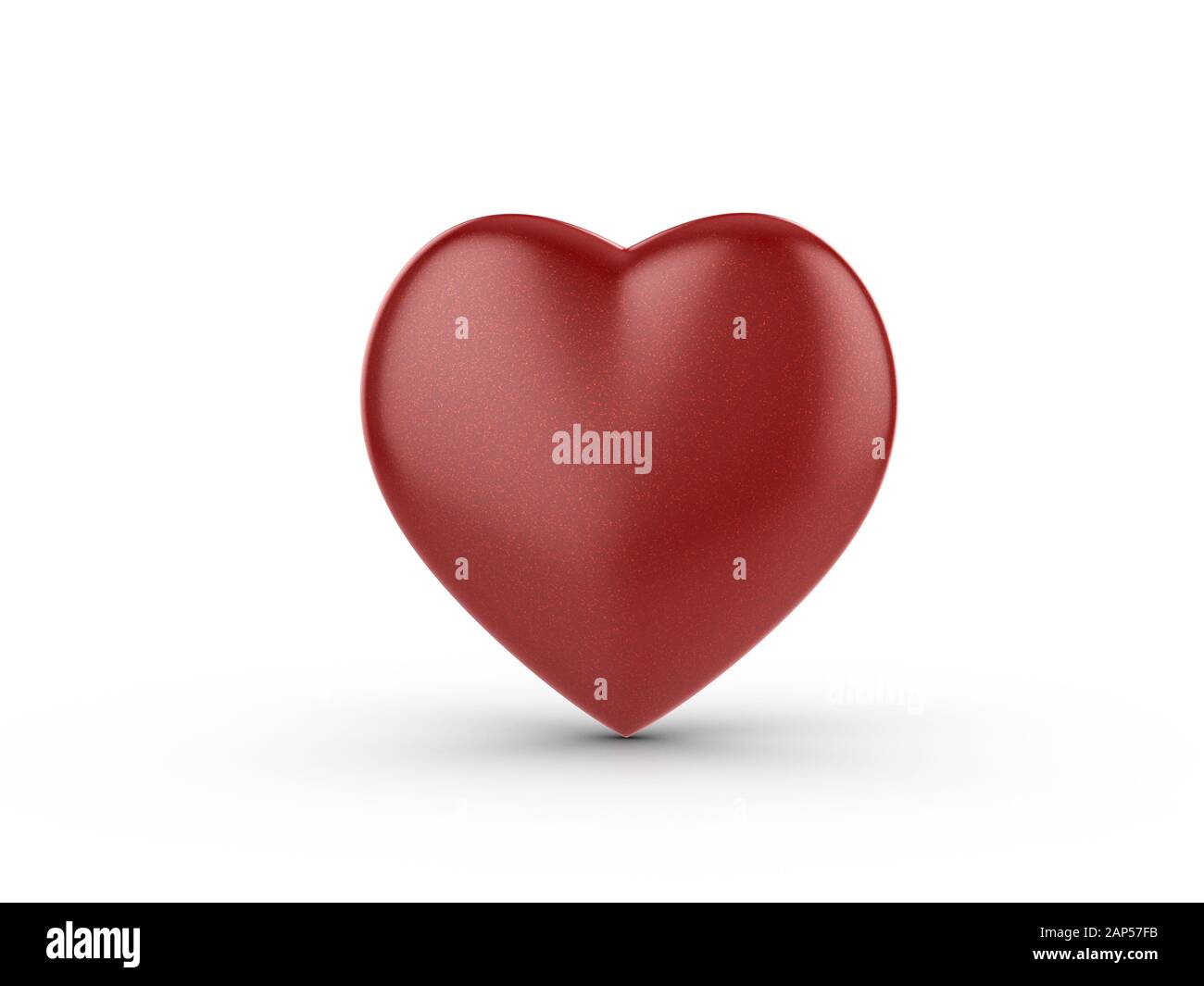 Heart on a white background. 3d illustration Stock Photo - Alamy