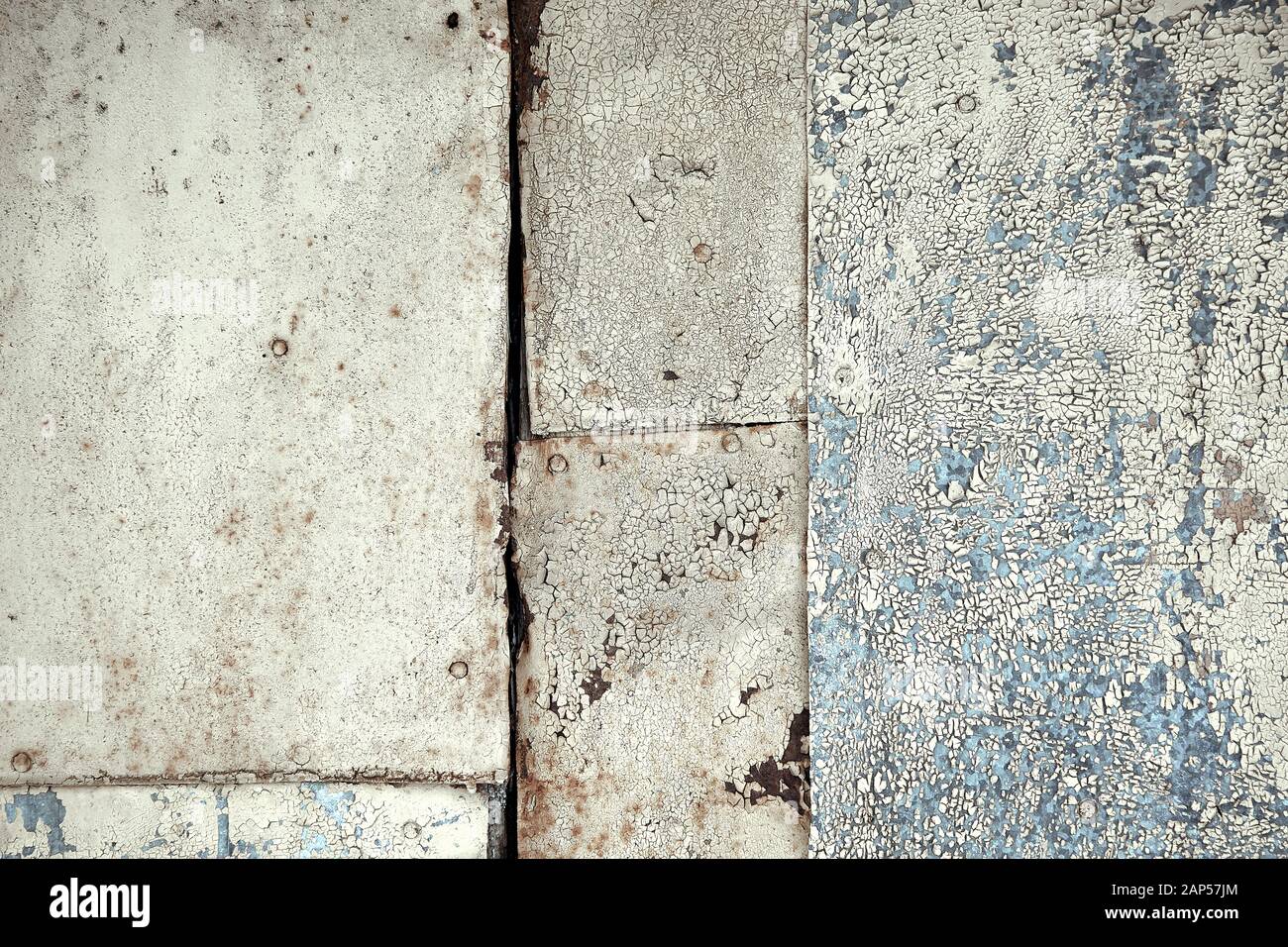 metal texture with metal patchwork. cold shades. iron background, copy ...