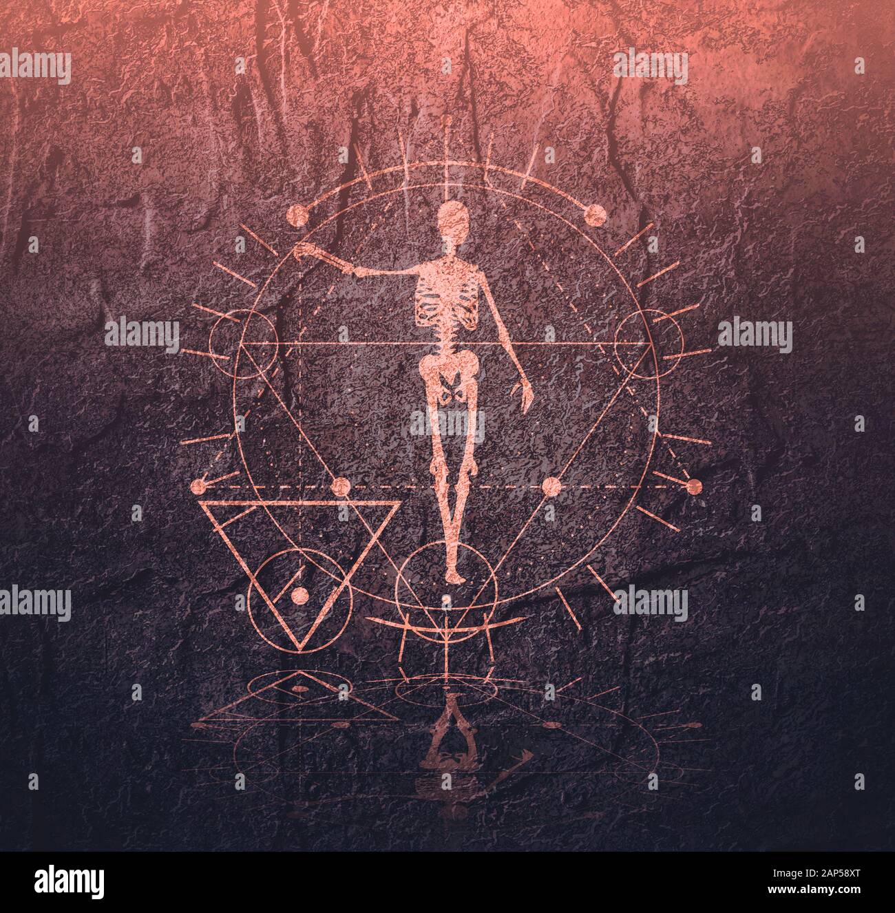 Mystery, witchcraft, occult and alchemy tattoo sign. Mystical vintage ...