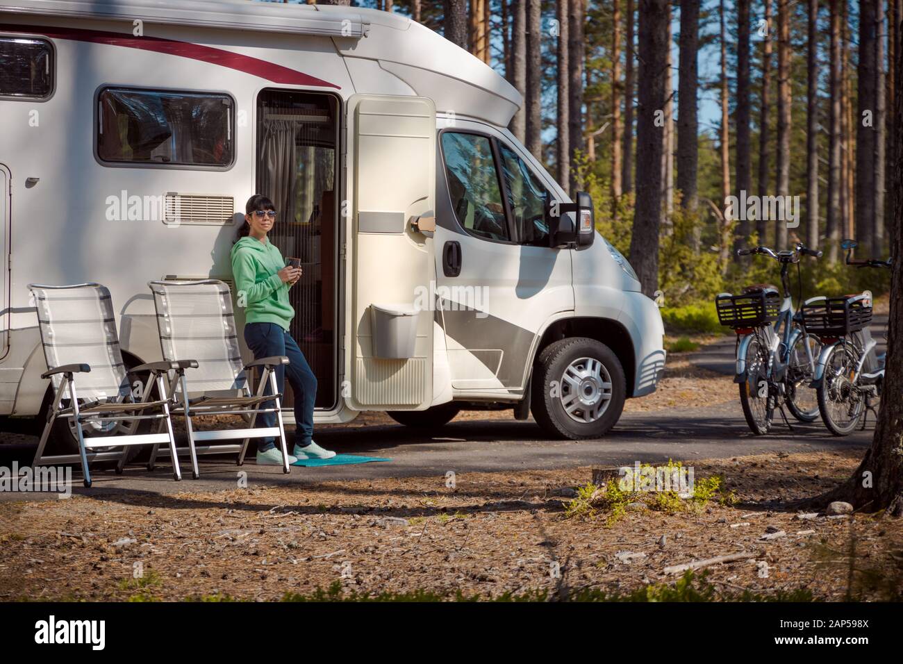 Family vacation travel RV, holiday trip in motorhome, Caravan car ...