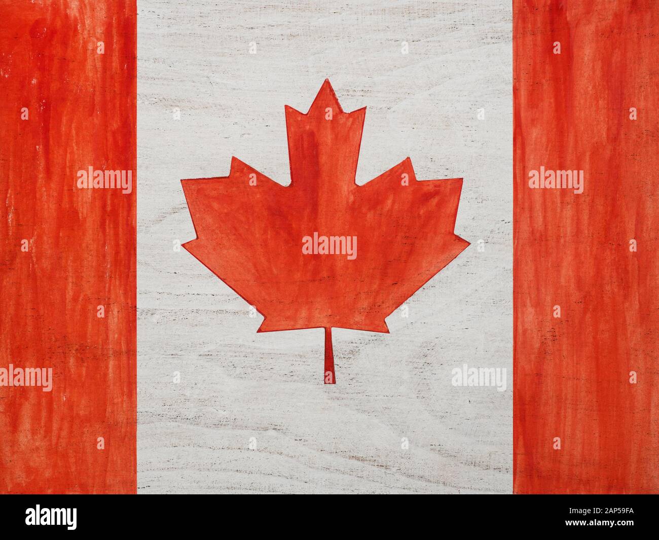 Beautiful drawing of the Canadian Flag. Closeup Stock Photo - Alamy