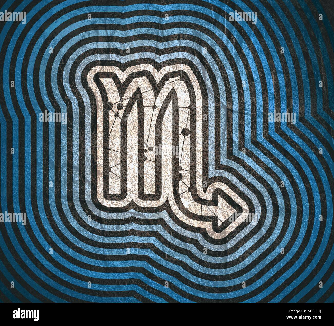 Zodiac symbol textured by connected lines with dots pattern. Sign of ...