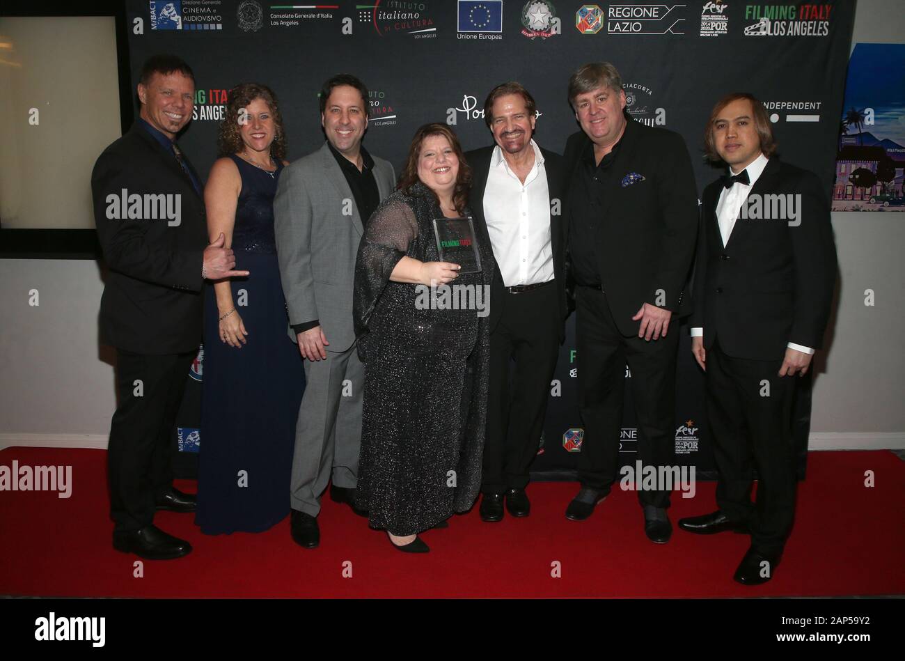 Los Angeles, Ca. 20th Jan, 2020. Romina Arena and her Team, at the 2020 ...