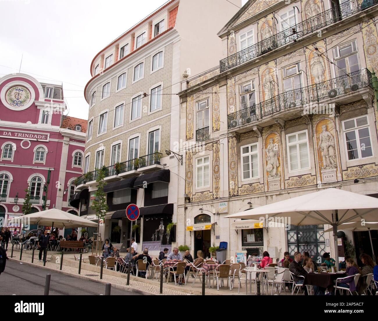 Lisbon, Portugal - Street scene Stock Photo - Alamy