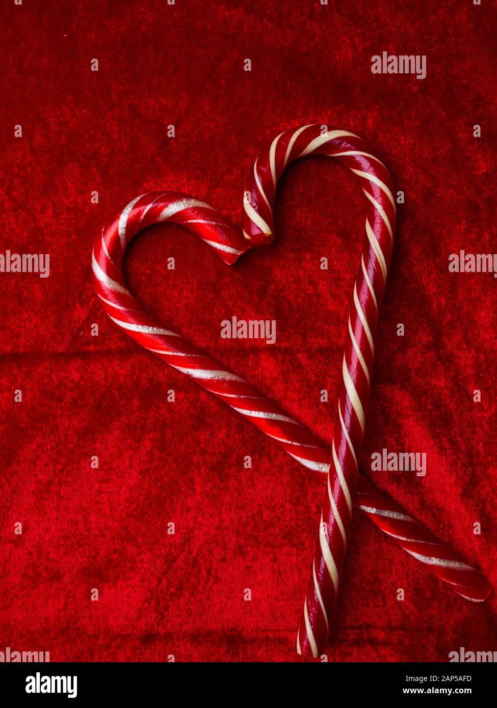 Candy Cane Heart Background