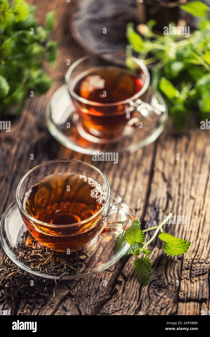 Cup melissa herbal tea hi-res stock photography and images - Alamy