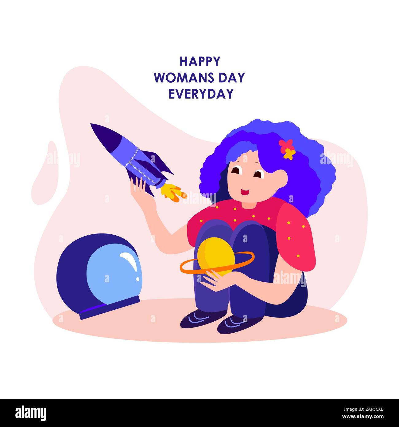 Lady day dreaming Stock Vector Images - Alamy