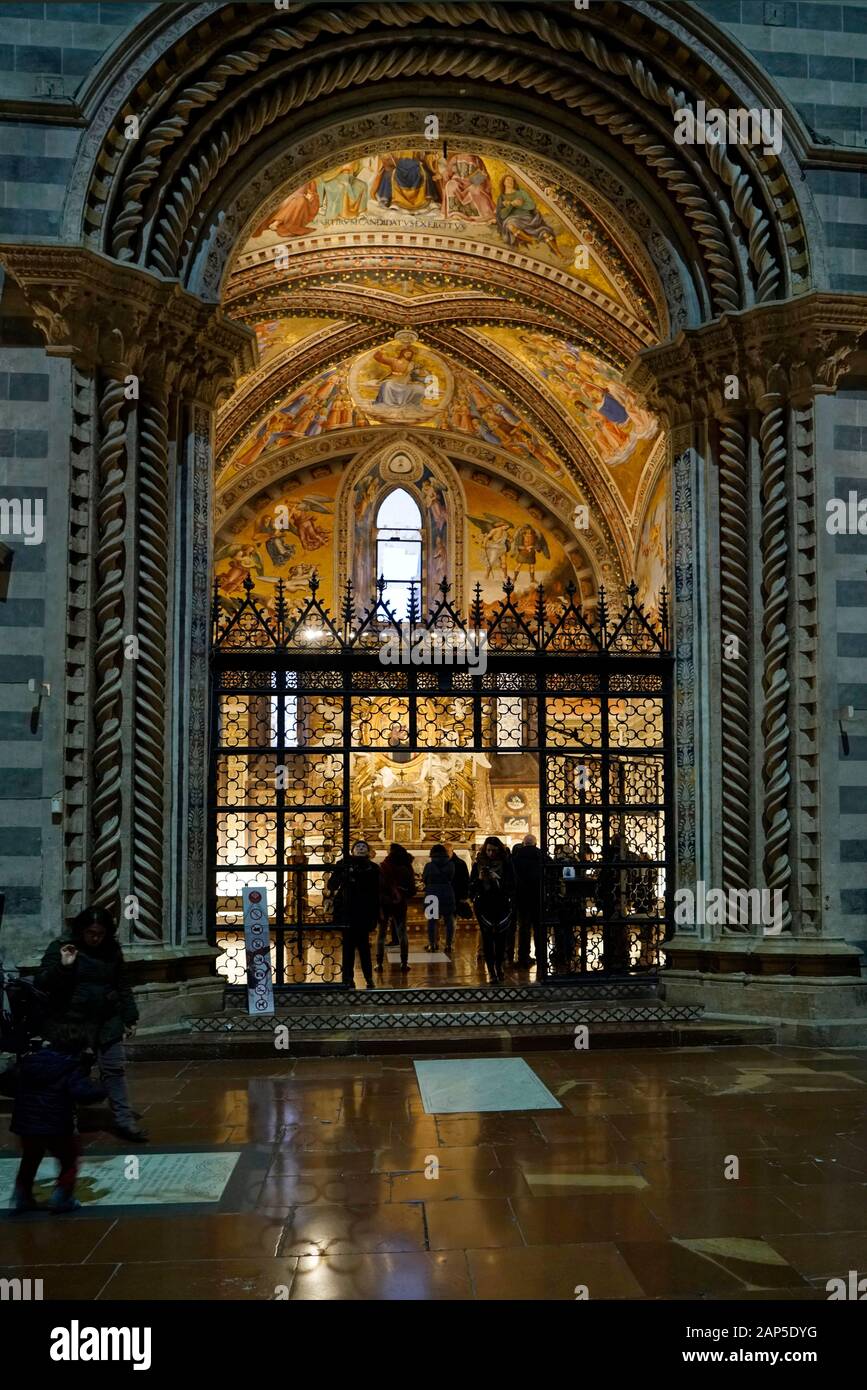 The Chapel of San Brizio, frescoed mainly by Luca Signorelli and ...
