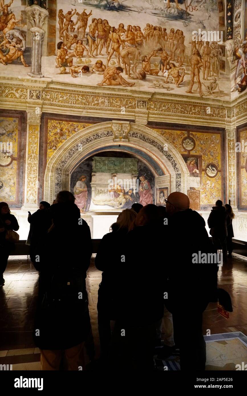 The Chapel of San Brizio, frescoed mainly by Luca Signorelli and ...