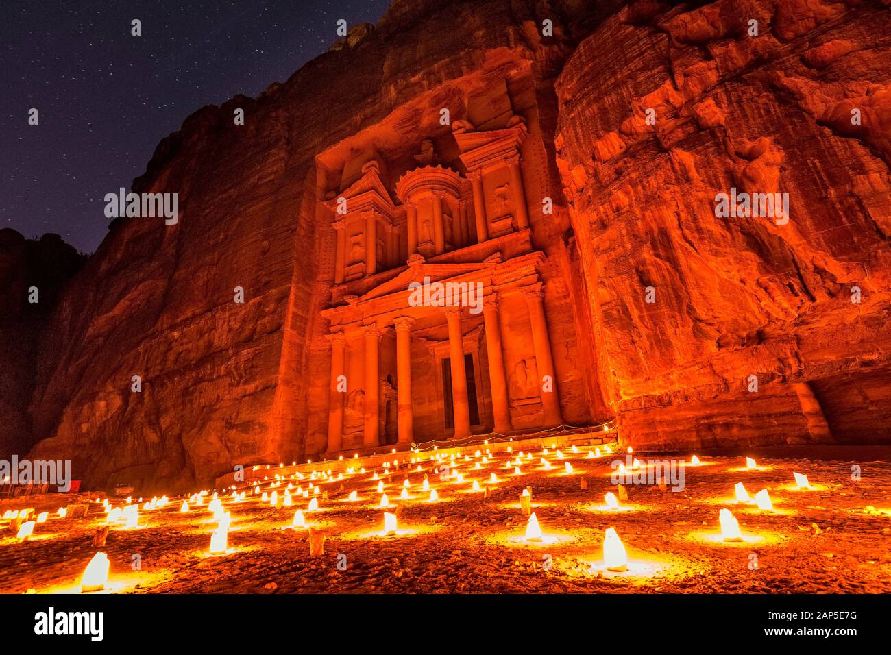 Experience Petra by night by walking the entire Siq to the Treasury to ...
