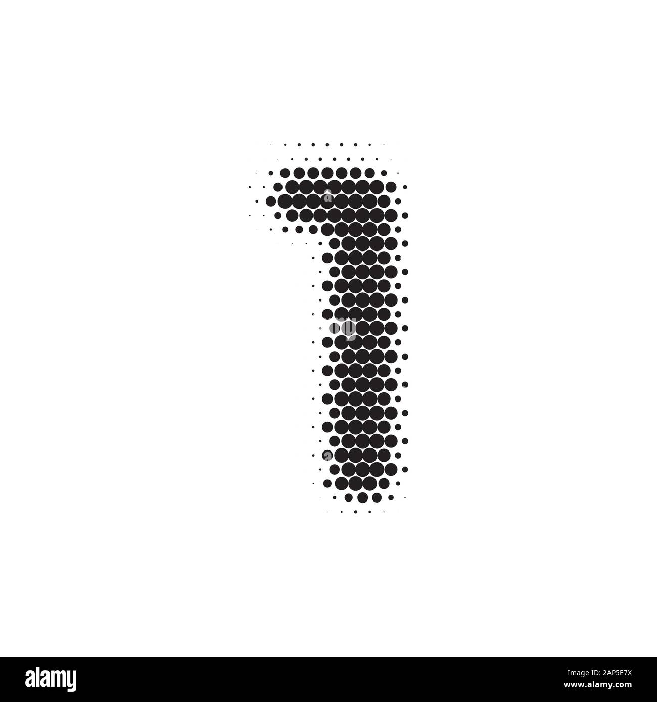 Number 1 black halftone pattern font Stock Vector Image & Art - Alamy