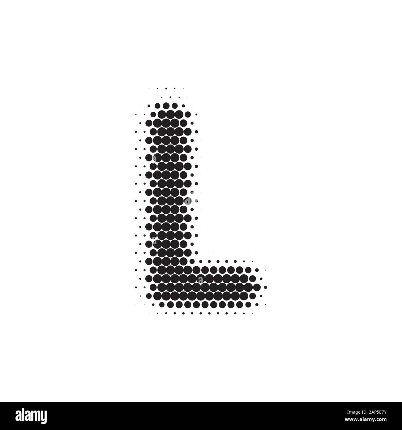 Letter L black halftone pattern font Stock Vector Image & Art - Alamy