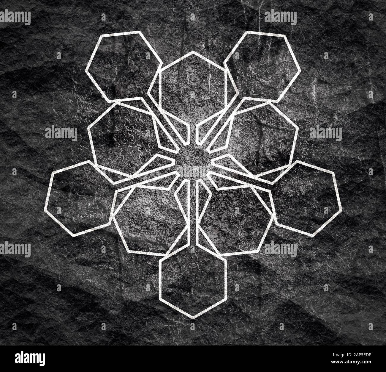 Hexagon sign template. Anstract geometry shape for inforgraphic Stock ...