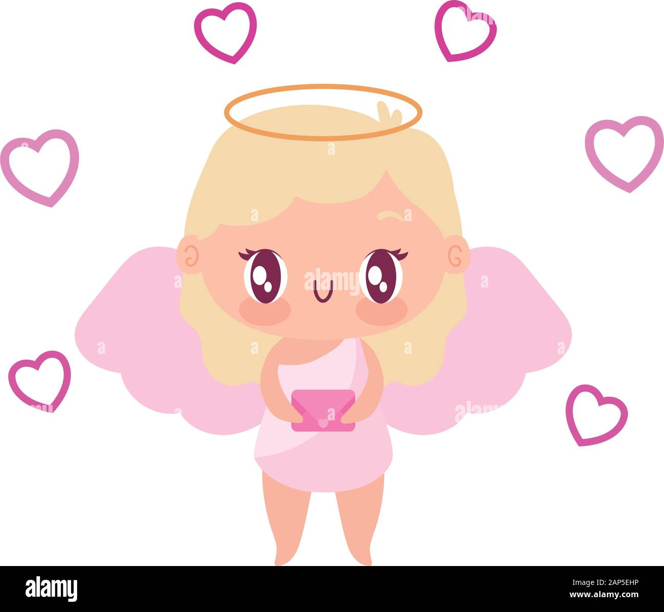 Girl cupid cartoon design of love passion romantic valentines day ...