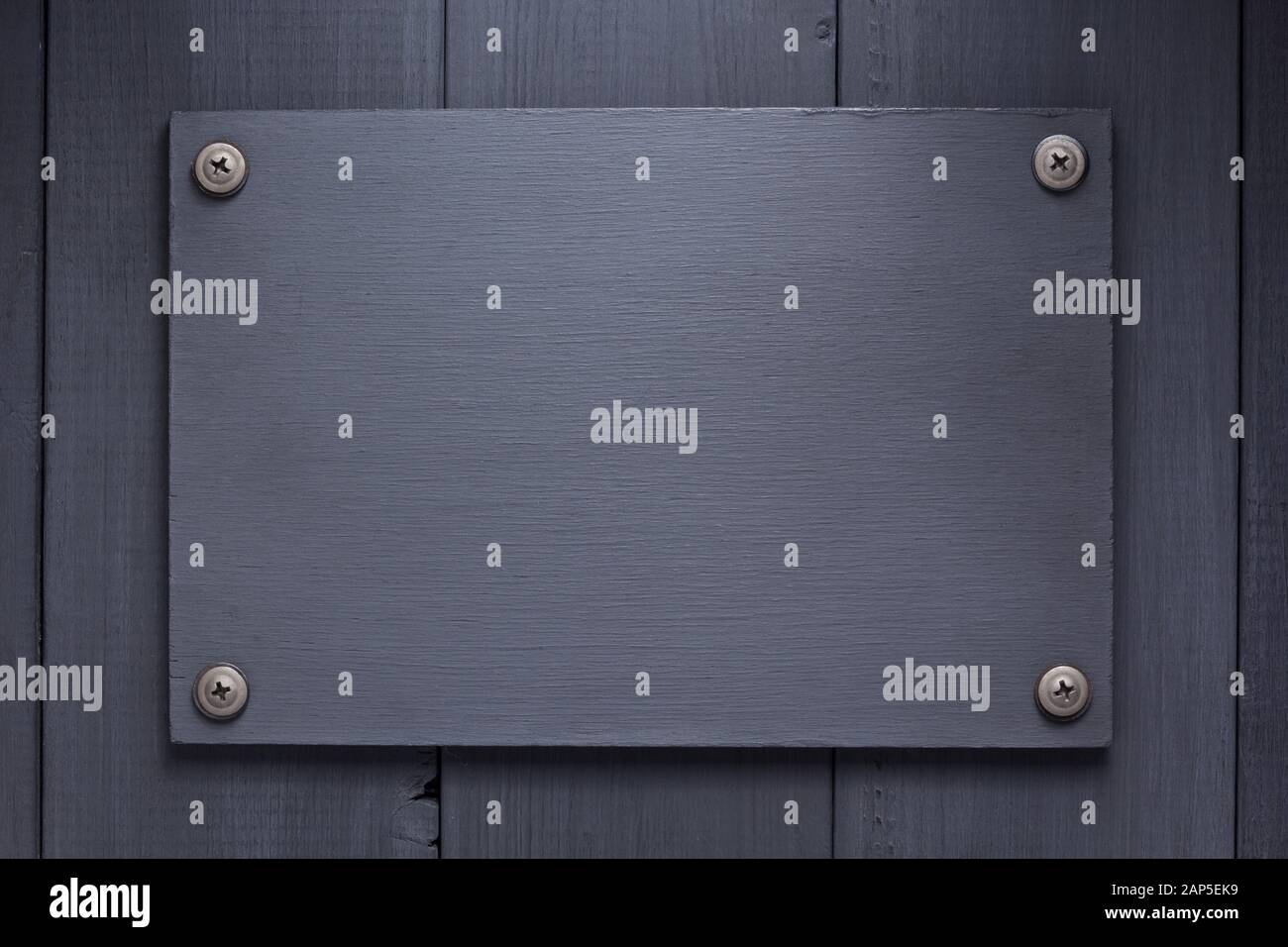nameplate at wooden background texture surface, with screws Stock Photo ...