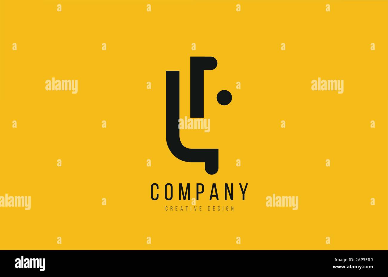 L yellow black alphabet letter for company logo icon design. Suitable ...