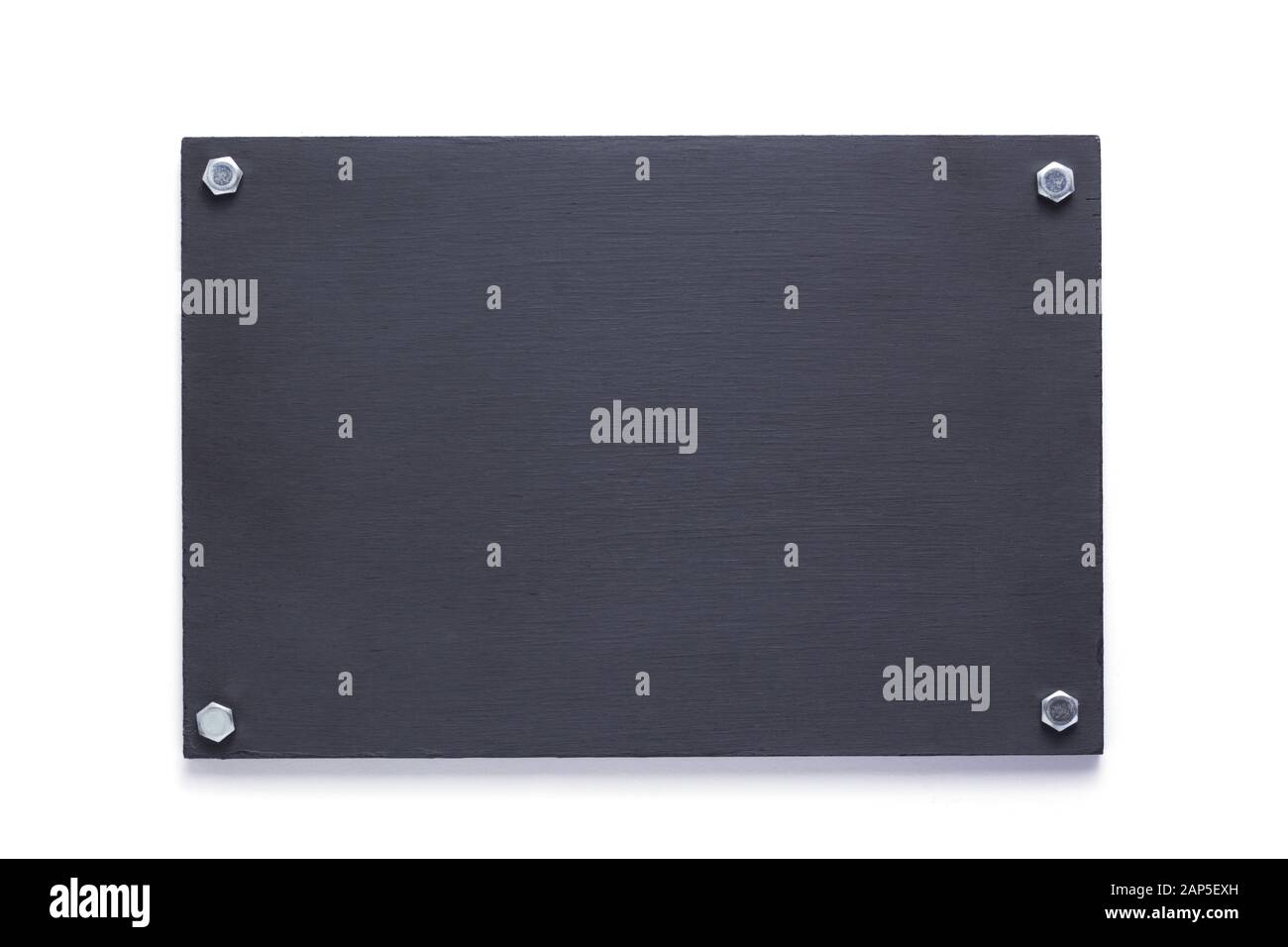 nameplate at wooden background texture surface, with screws Stock Photo ...